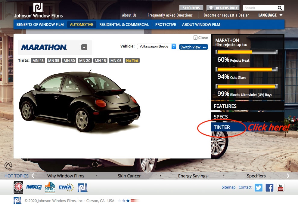 Automotive Window Tinting | Window Effects